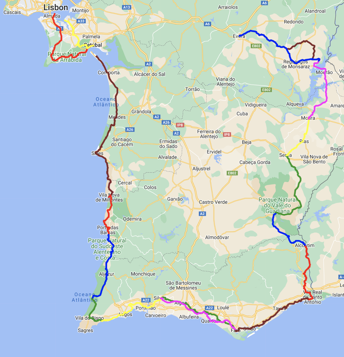 The general plan - Escaping the Rain--In Portugal - CycleBlaze