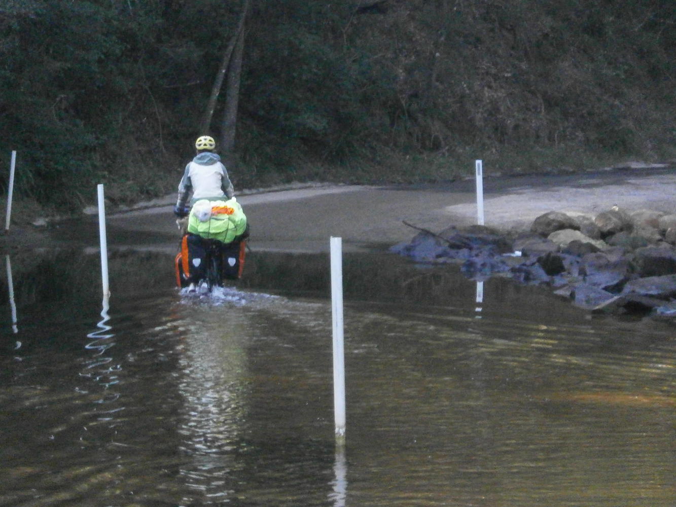 Shallow Crossing: Cycling on water - The Really Long Way Round - CycleBlaze