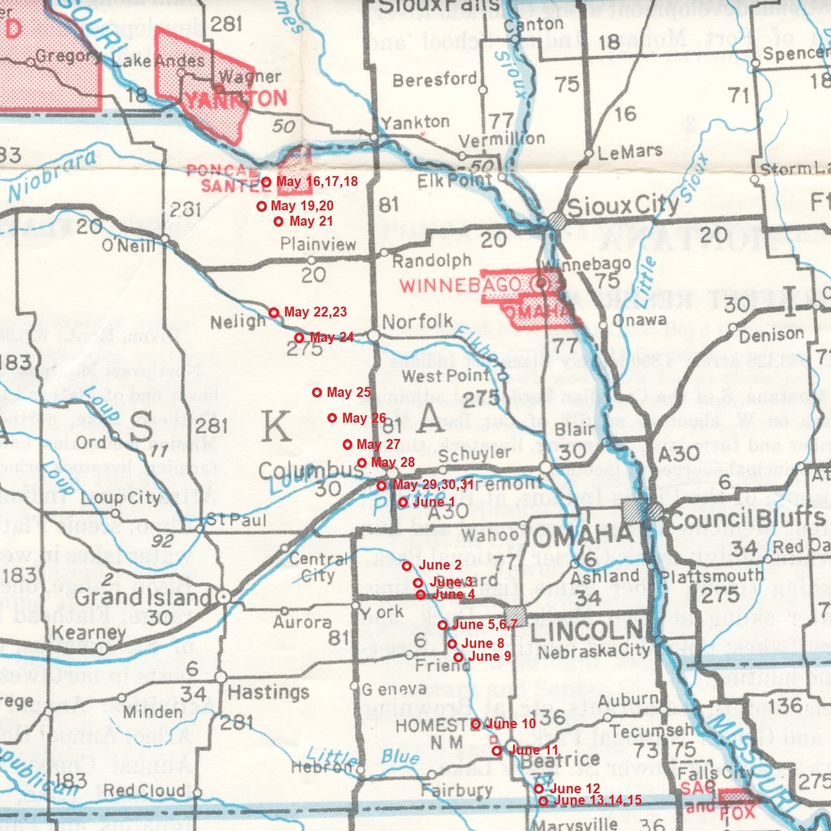 A Trail of Tears - Following the Ponca Trail - CycleBlaze